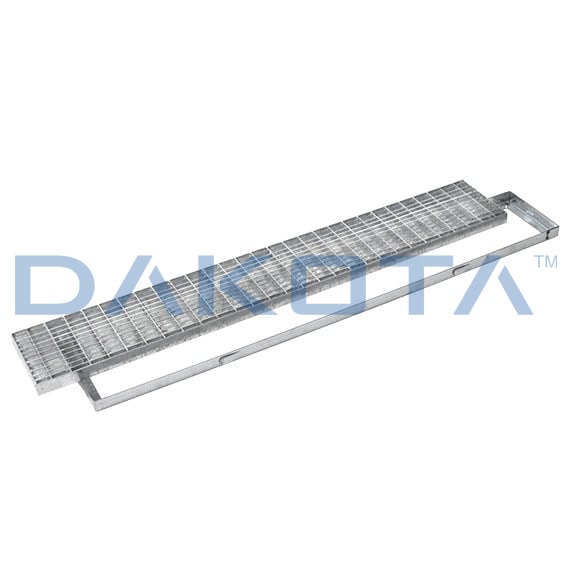 Heel-Proof Rectangular Grate with Steel Frame